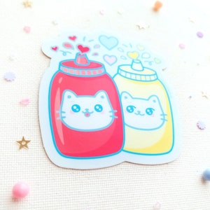 Ketchup and Mustard Vinyl Sticker - Etsy