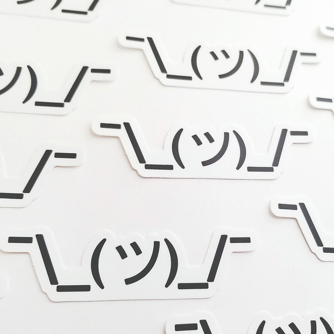 Shrug Vinyl Sticker - Etsy