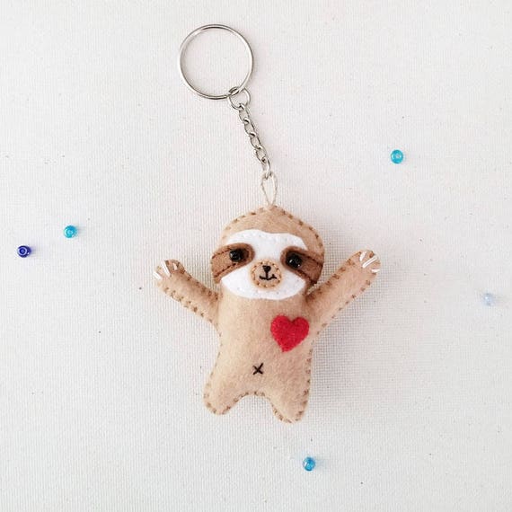 Mini Sloth Brooch or Keychain | Etsy