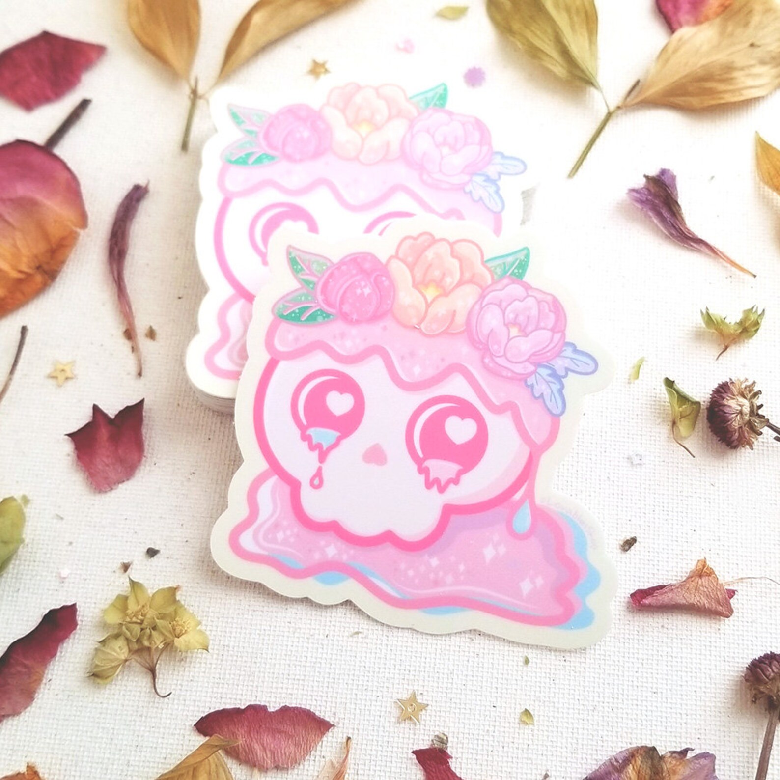 Crying Skull Vinyl Sticker - Etsy