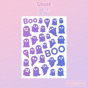 Ghost Permanent Vinyl Sticker Sheet - Etsy