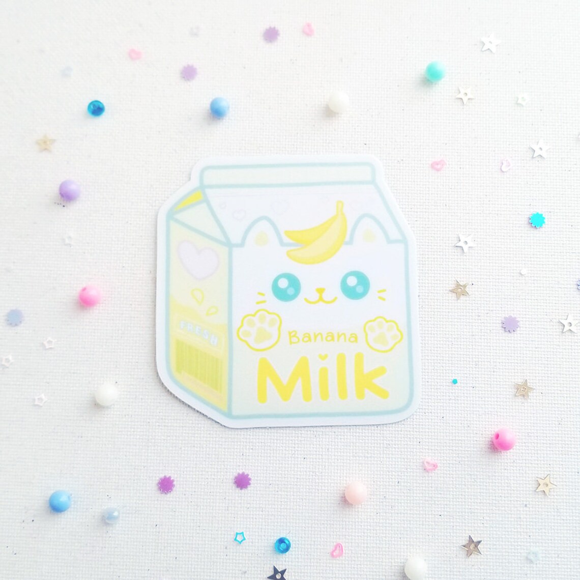 New Ver. Meow Milk Vinyl Sticker - Etsy