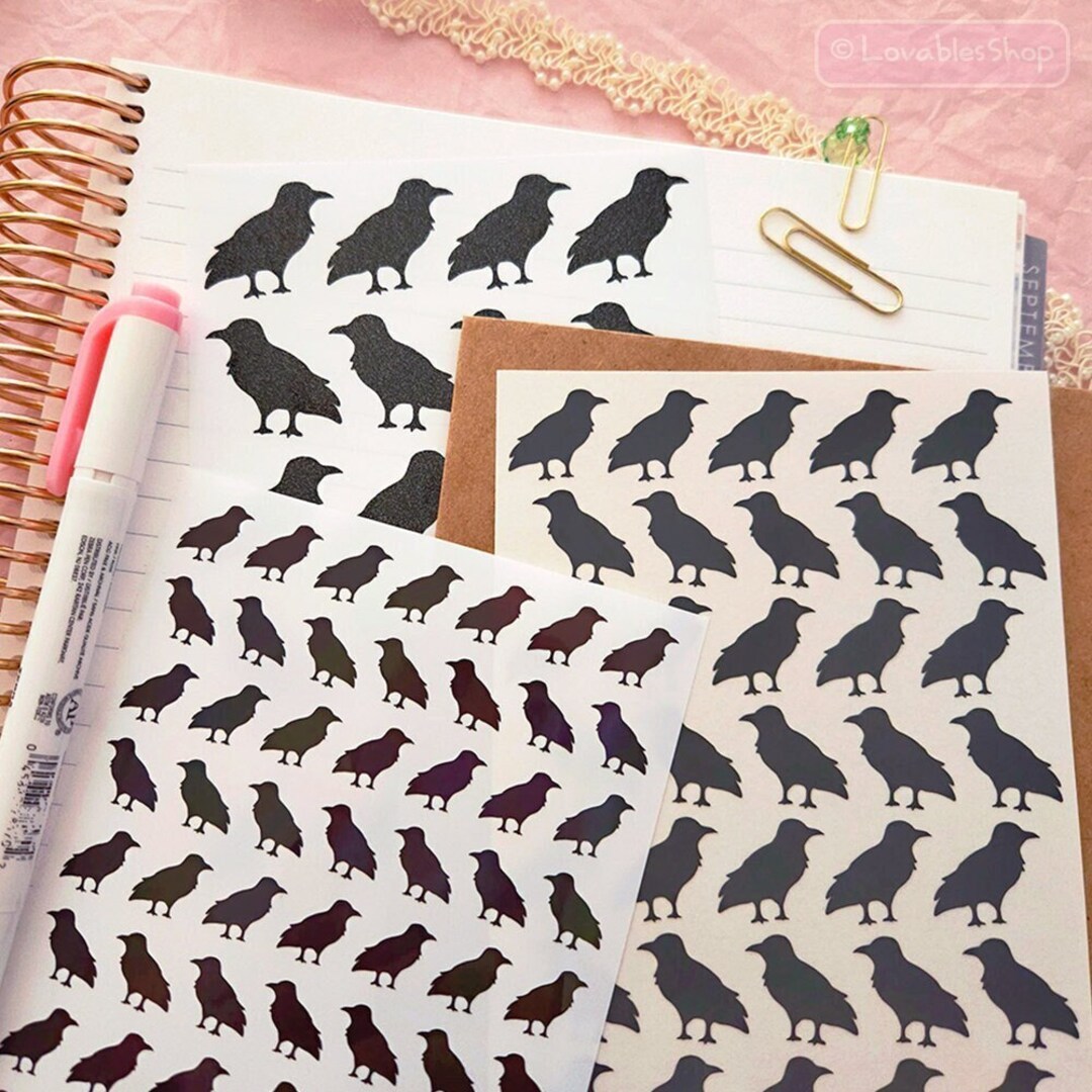 Raven Vinyl Sticker Sheet - Etsy