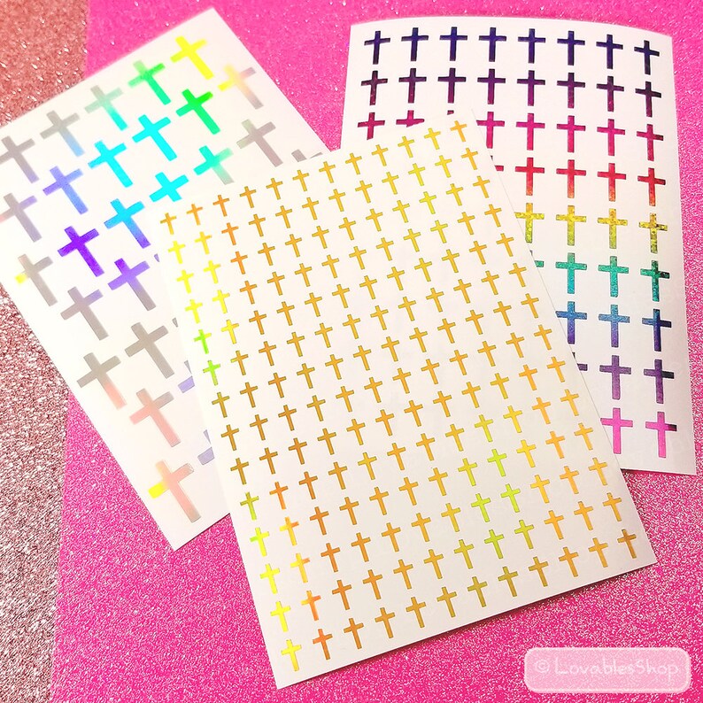 Cross Vinyl Sticker Sheet - Etsy