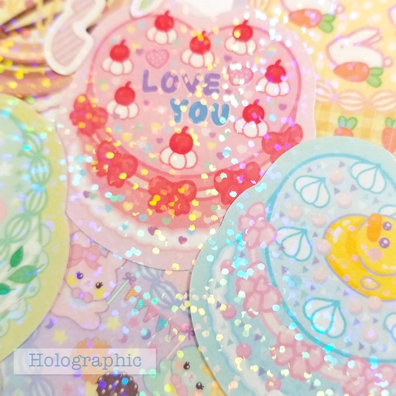 Heart Cake Stickers (17pcs) - Etsy