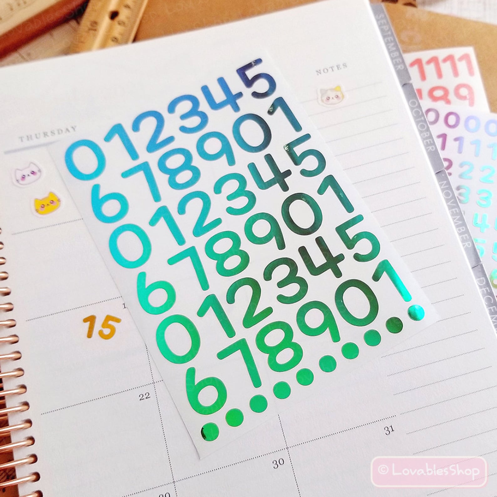 Number Vinyl Sticker Sheet | Etsy