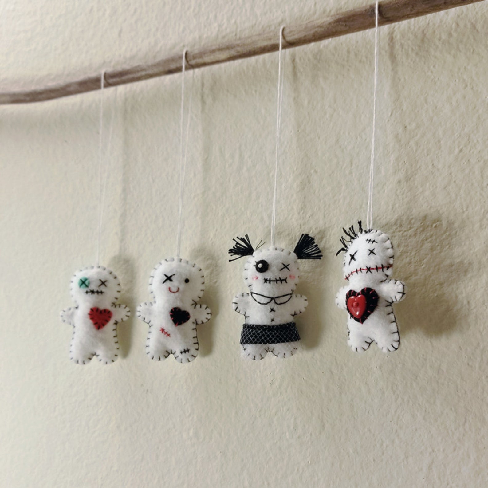 Creepy Cute Voodoo Dolls set of 4 - Etsy