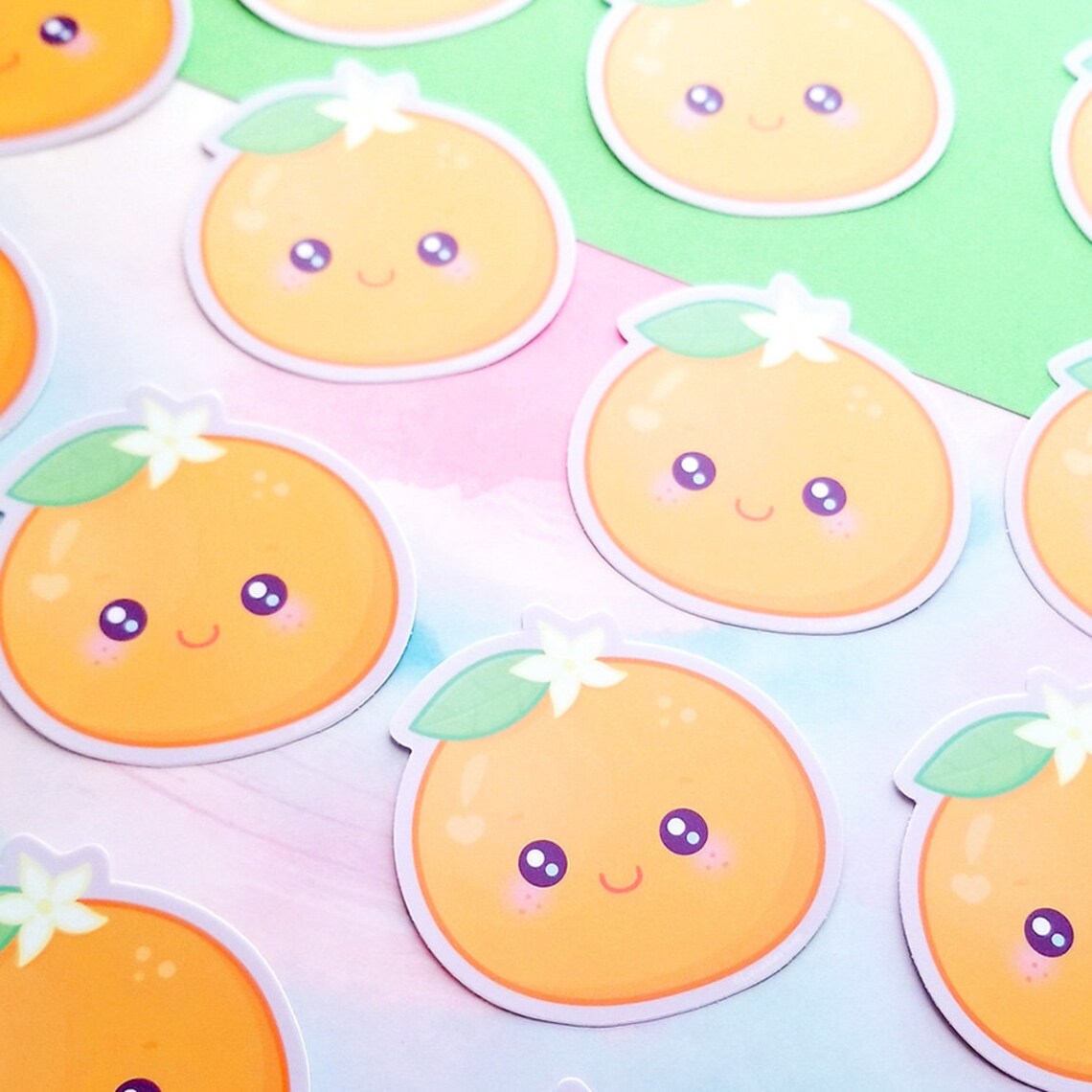 Tangy Clementine Vinyl Sticker - Etsy