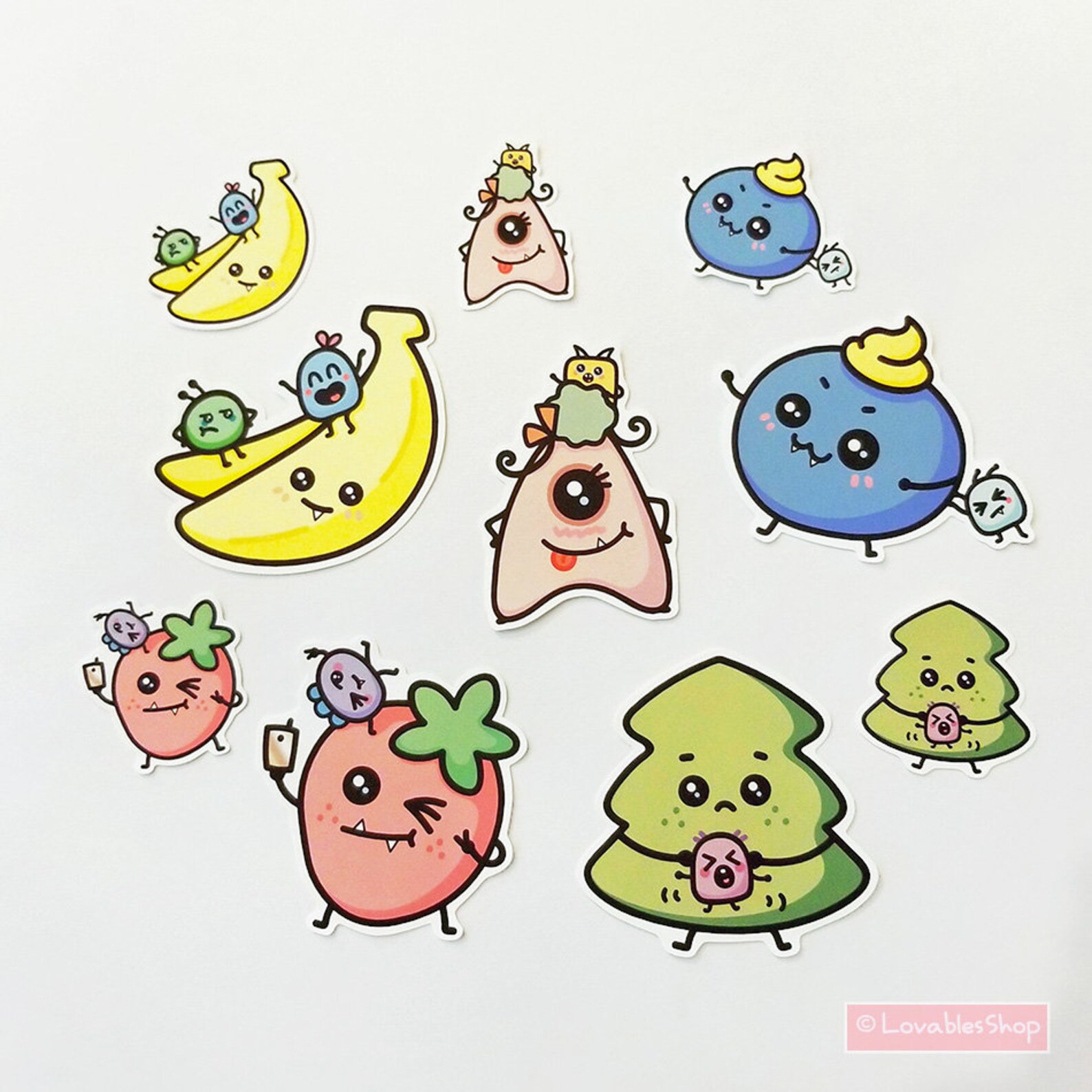 Maxi and Mini Monster Stickers - Etsy