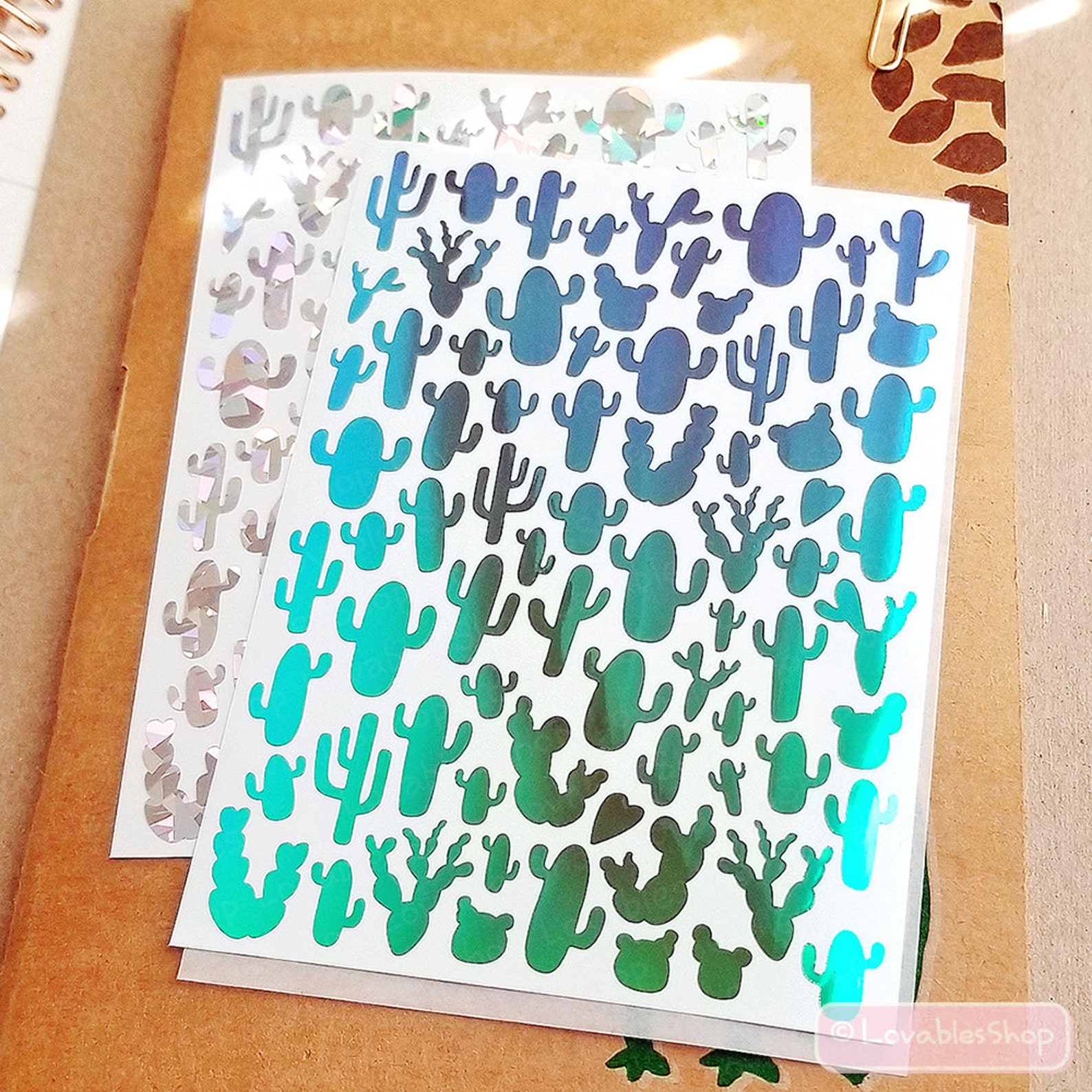 Cactus Permanent Vinyl Sticker Sheet - Etsy