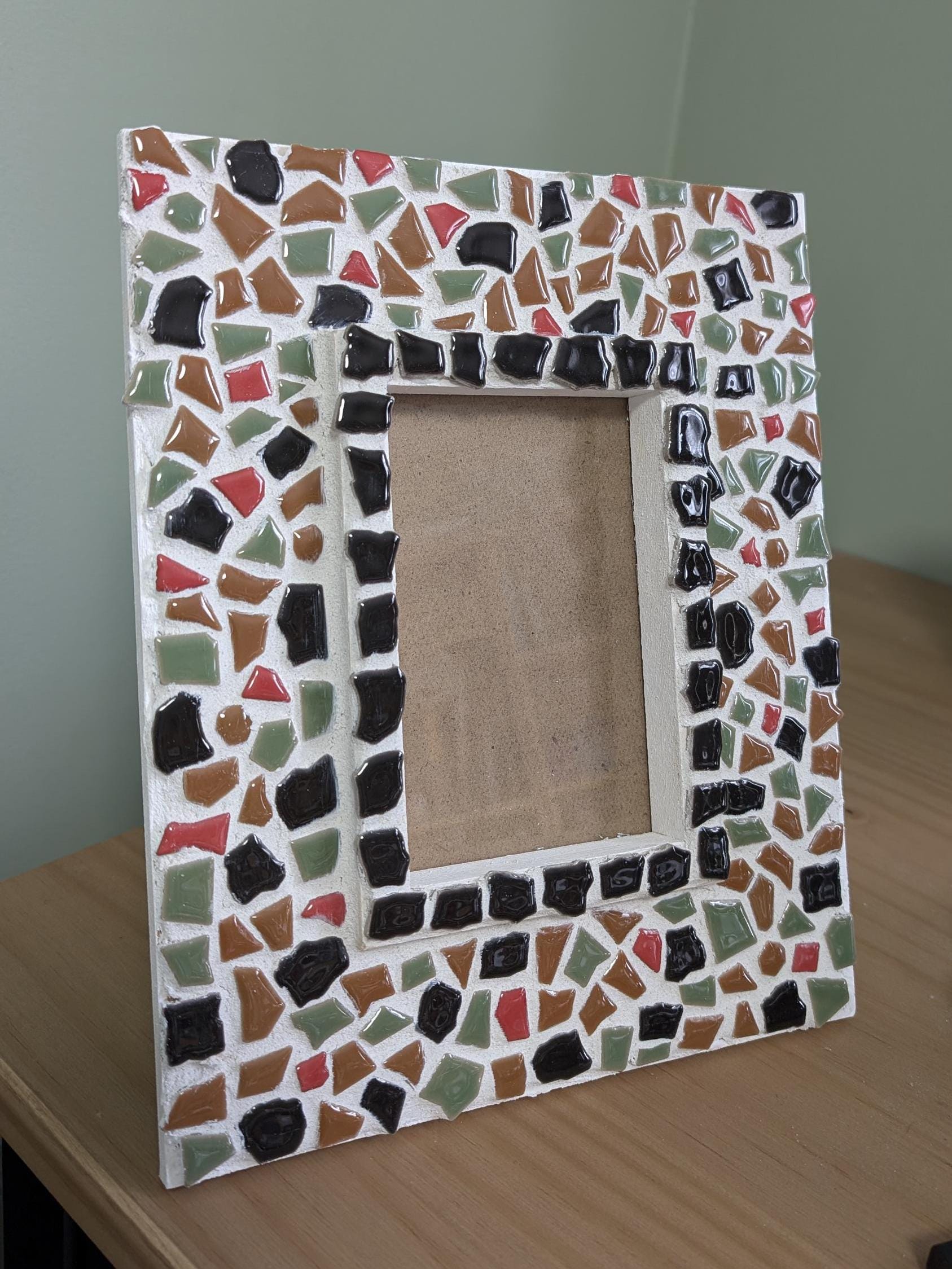 Mosaic Tile Picture Frame 4x6 Red and Green - Etsy