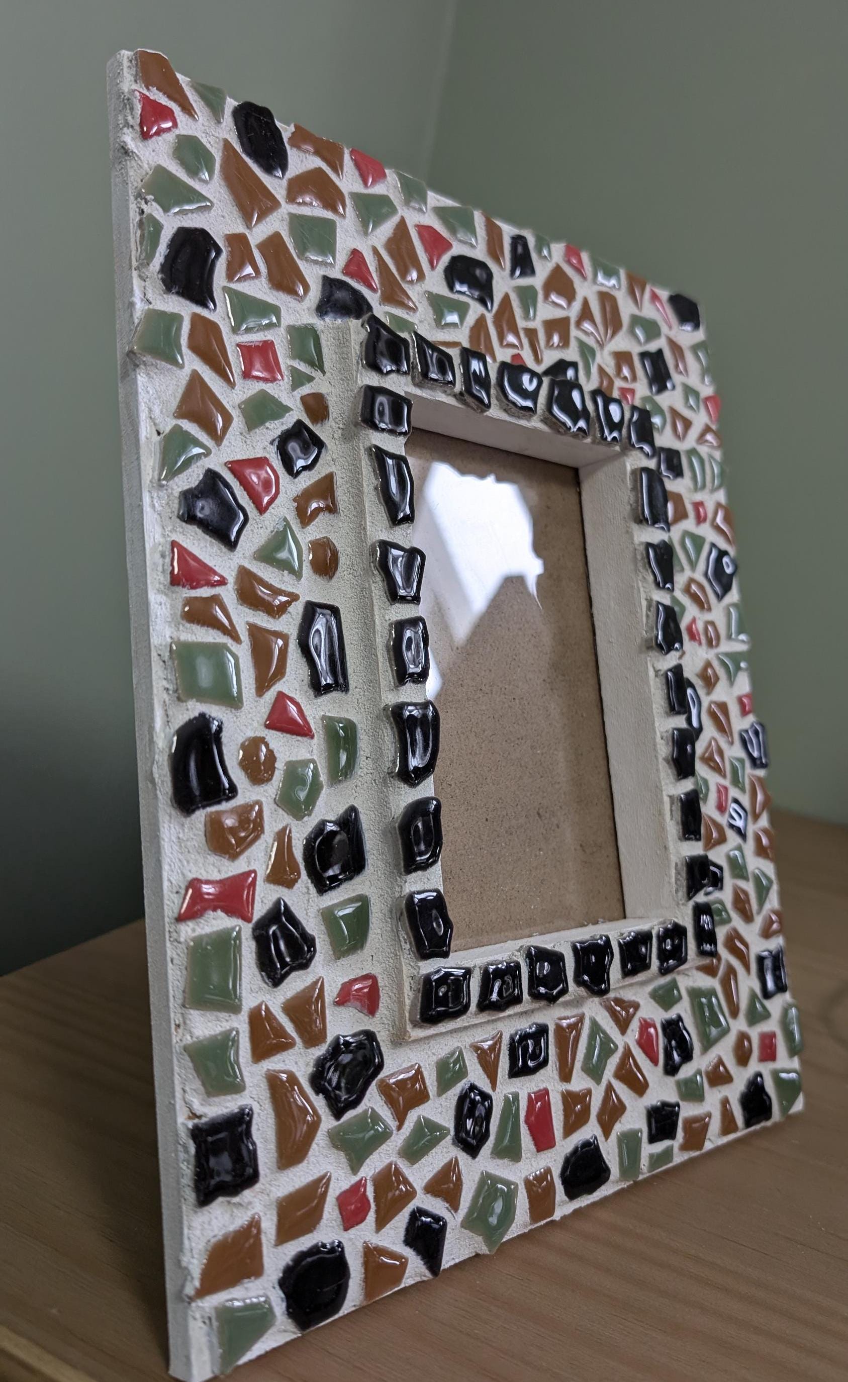 Mosaic Tile Picture Frame 4x6 Red and Green - Etsy