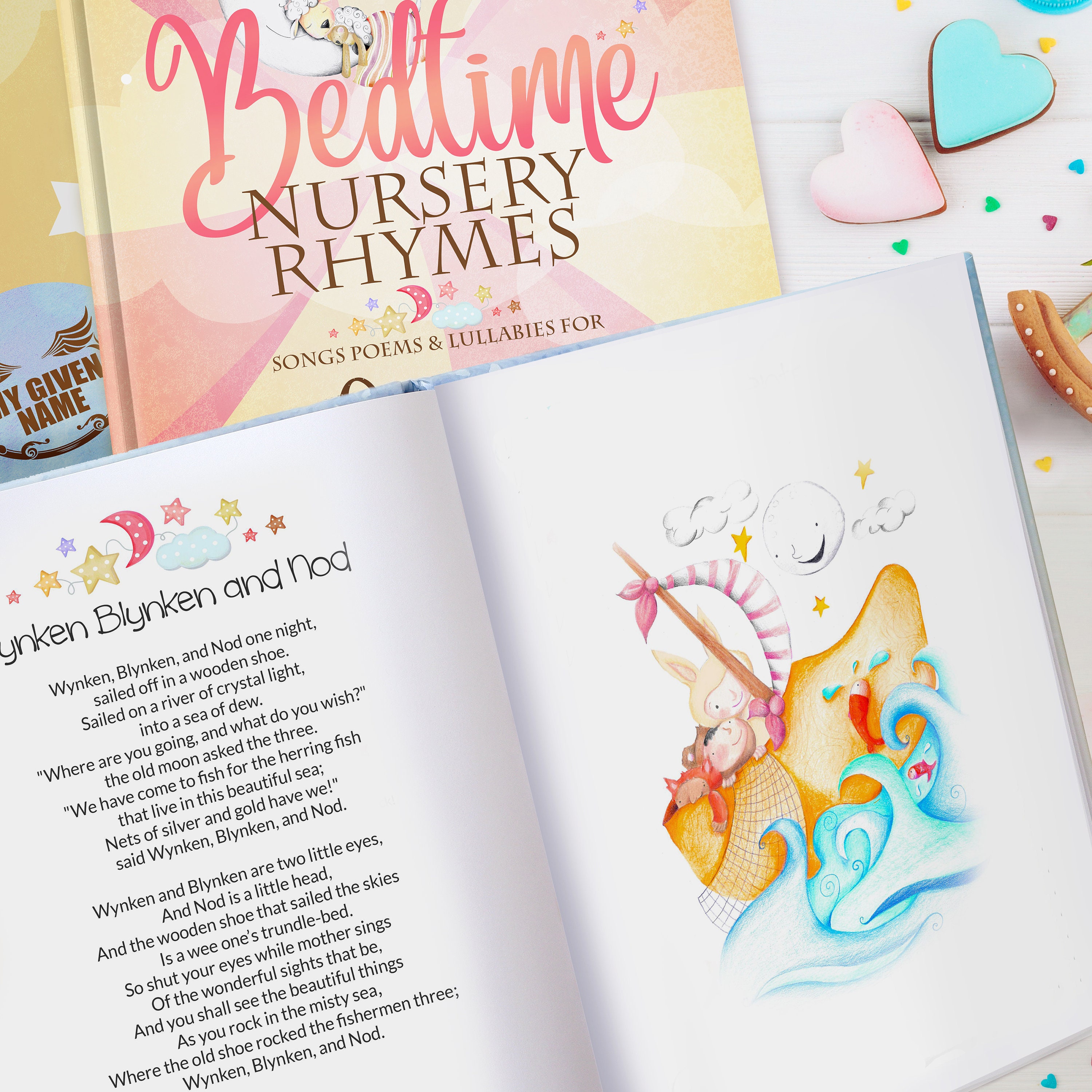 Bedtime Nursery Rhymes and Personalised Poems Book - Etsy