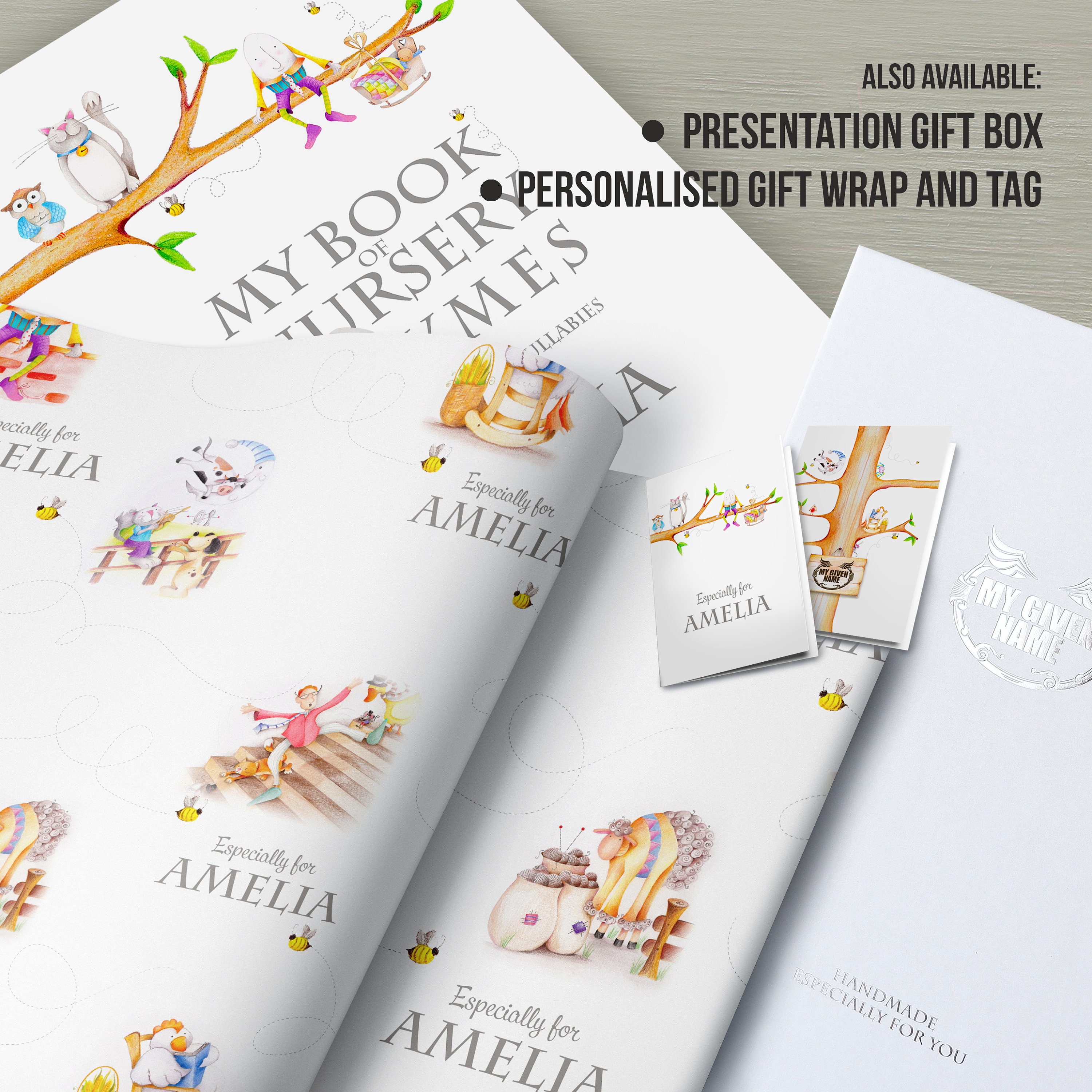 Personalised Nursery Rhyme & Poems Keepsake Book for Newborns - Etsy UK