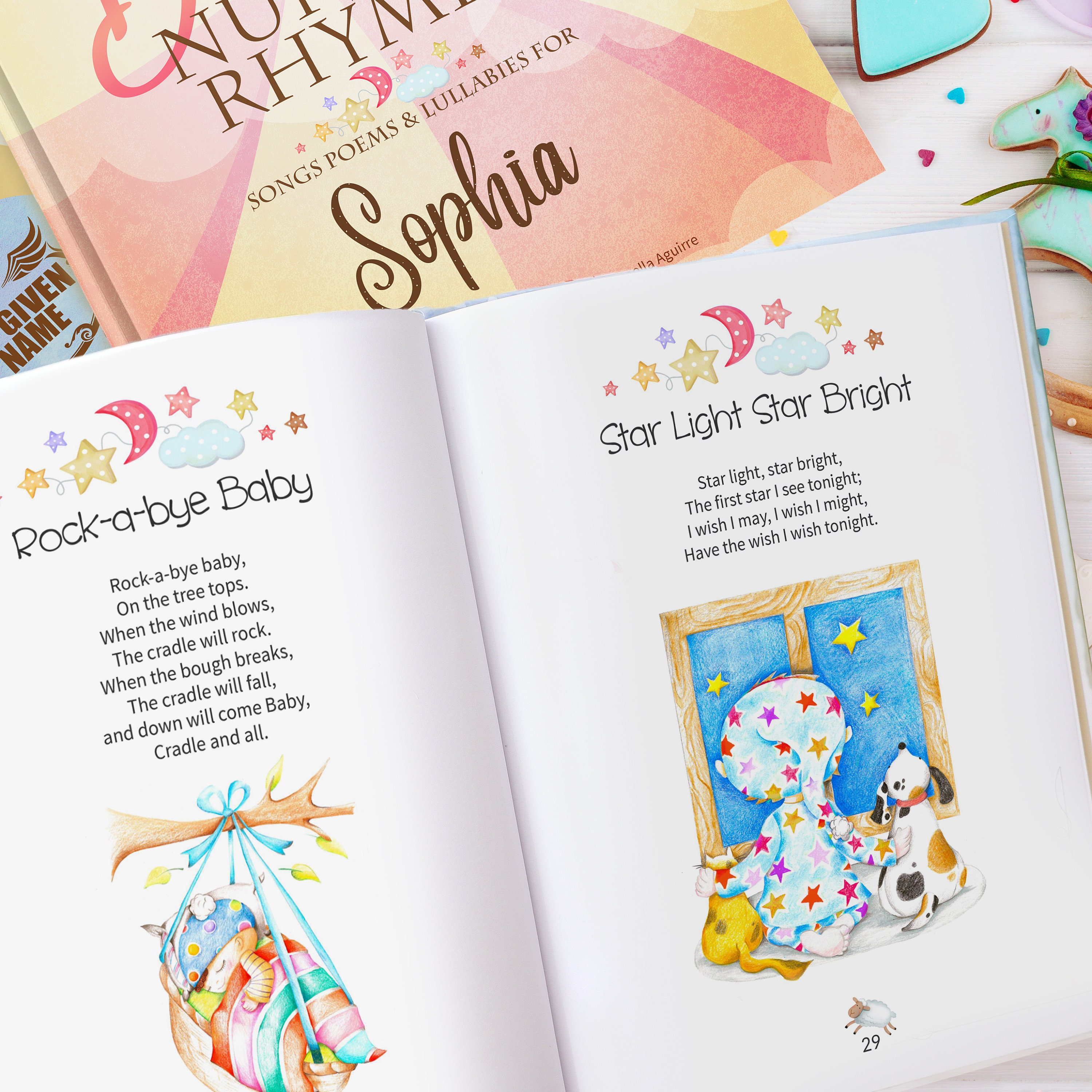 Bedtime Nursery Rhymes and Personalised Poems Book - Etsy