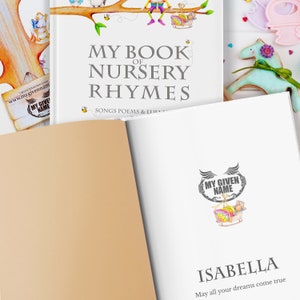 Personalised Nursery Rhyme & Poems Keepsake Book for Newborns and ...