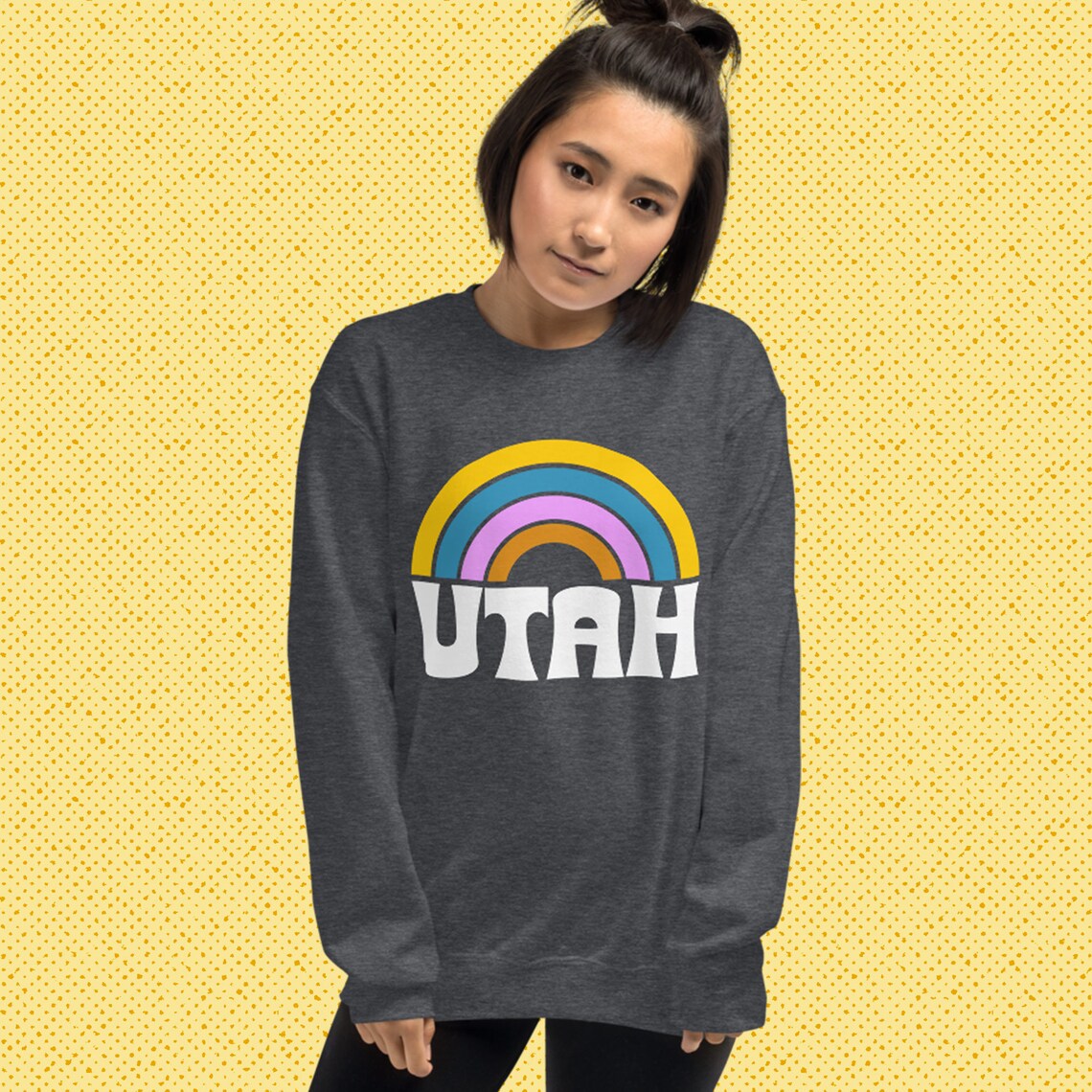Utah Sweatshirt Utah Sweater Vintage Utah Shirt Rainbow - Etsy UK