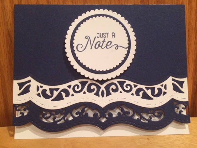 Note Card, Die Cut Note Card, Blank Note Card, Just a Note Card - Etsy