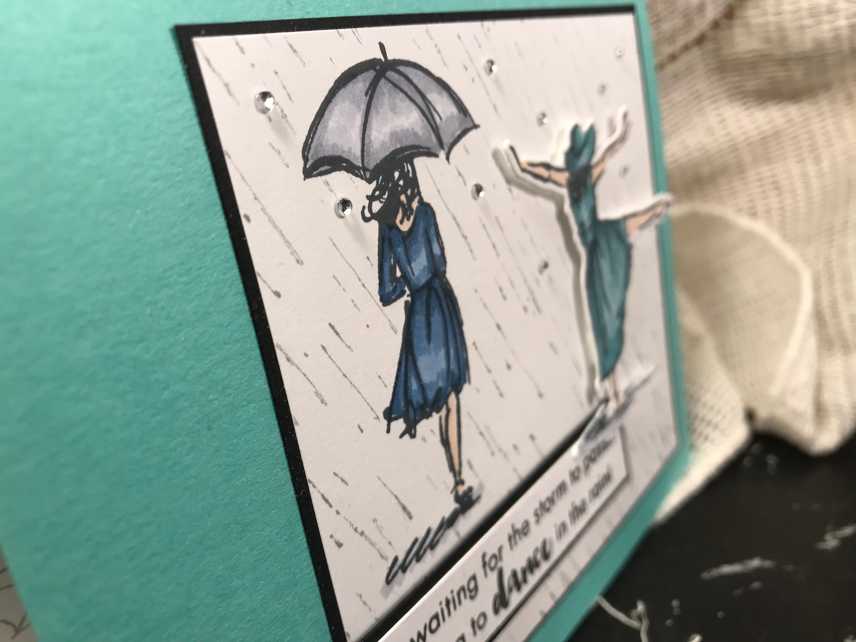 Dancing in the Rain Pick-me-up Card - Etsy