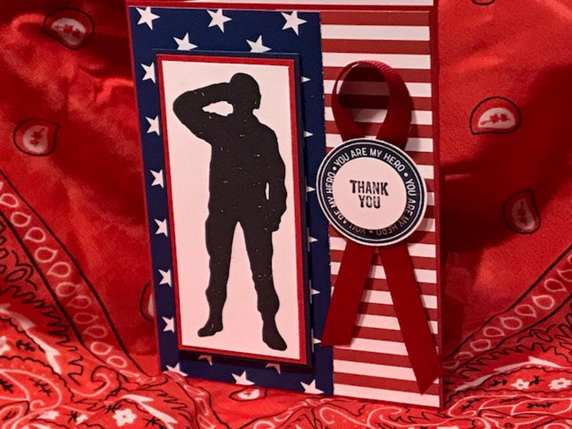 Thank You for Your Military Service Card - Etsy