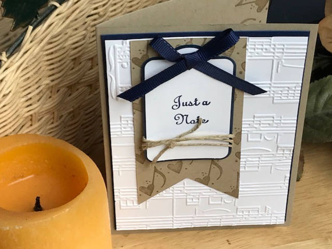 Music Notes Note Card Set Musical Themed Note Card Set Just | Etsy