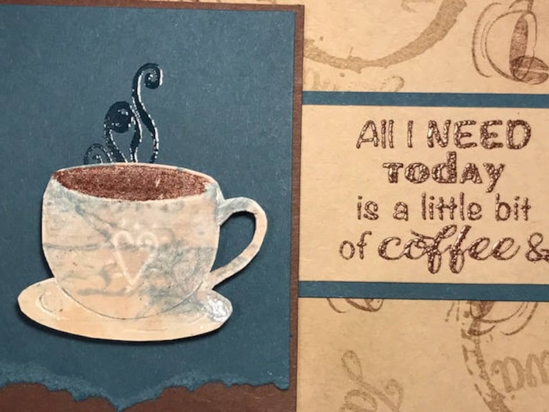 Coffee themed note card inspirational and coffee themed note | Etsy