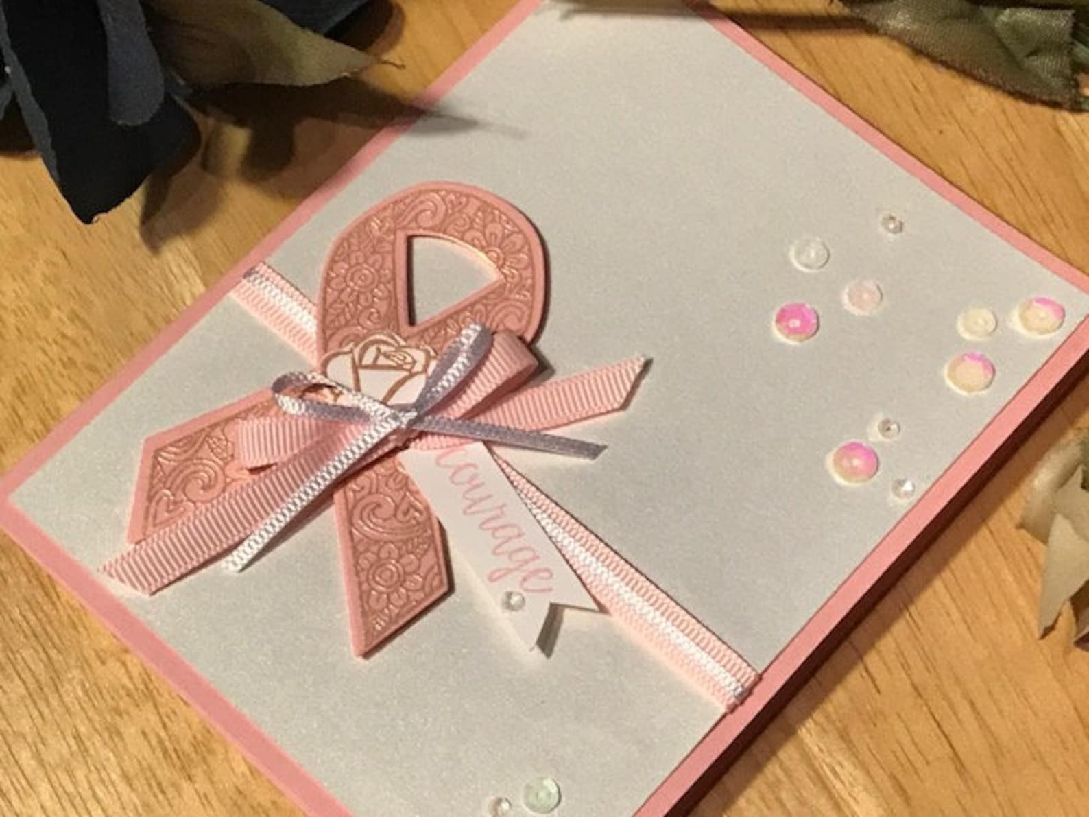 Breast Cancer Card Breast Cancer Courage Card Breast Cancer | Etsy
