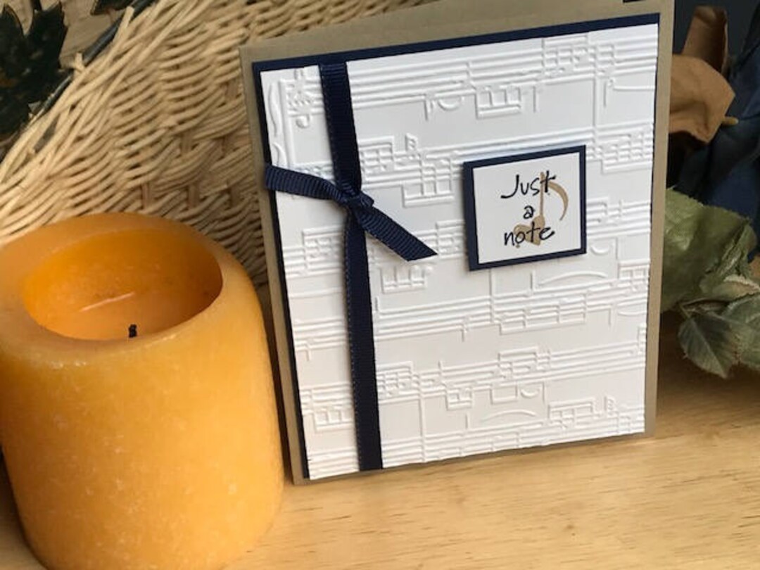 Just a Note Card, Musical Notes Themed Card, Music Themed Note Card - Etsy