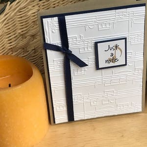 Just a Note Card, Musical Notes Themed Card, Music Themed Note Card - Etsy