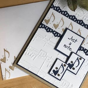 Just a Note Note Card, Musical Notes Card, Music Note Themed Card - Etsy