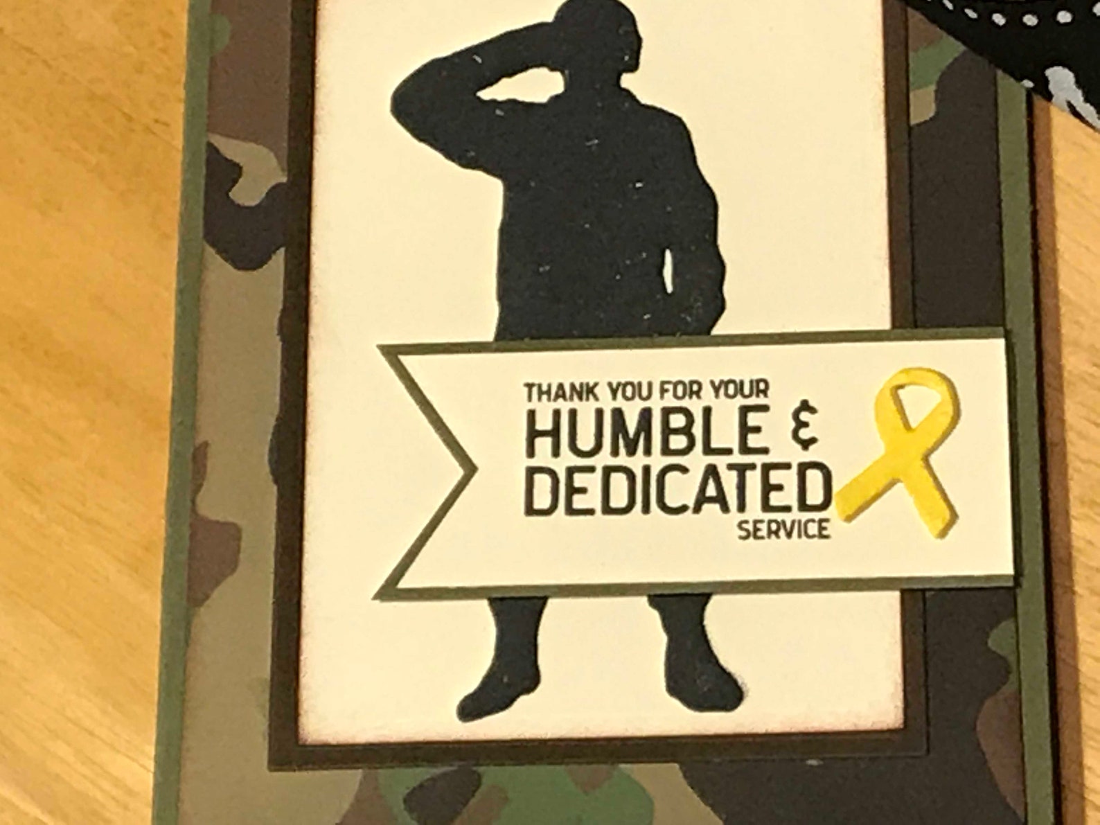 Thank You for Your Military Service Card - Etsy