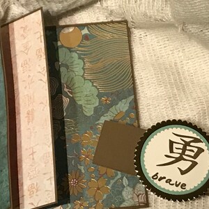 Asian Multi-fold Note Card With Belly Band, Handmade Asian Note Card ...