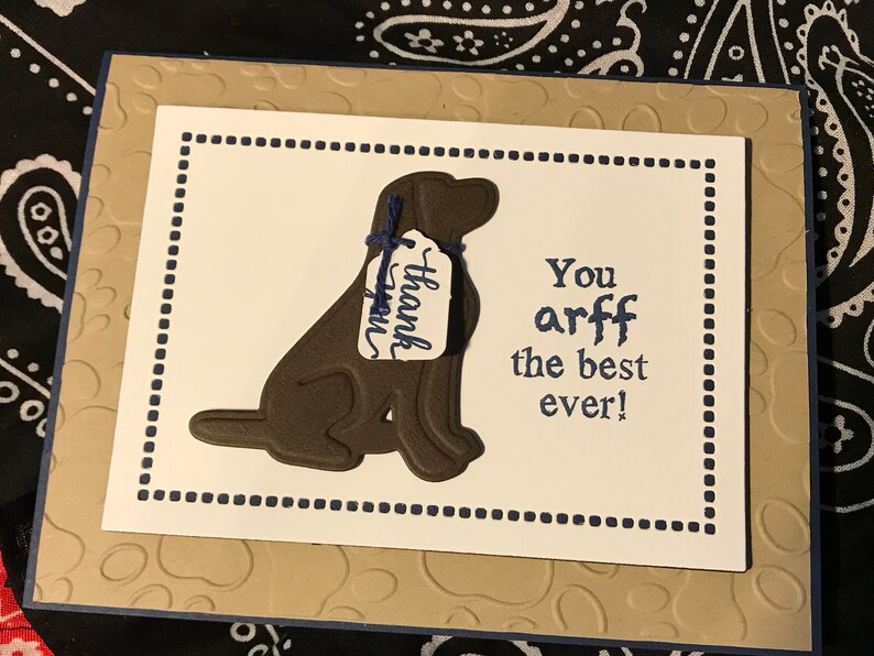 Thank You Card Dog Themed Thank You Card Cute Dog Thank You | Etsy