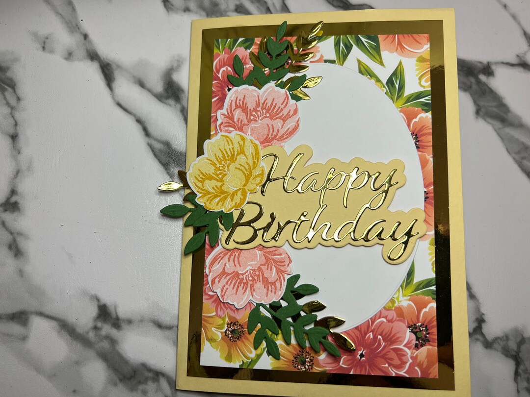 3-D Pop up Floral Birthday Card - Etsy