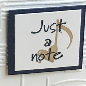 Just a Note Card, Musical Notes Themed Card, Music Themed Note Card - Etsy
