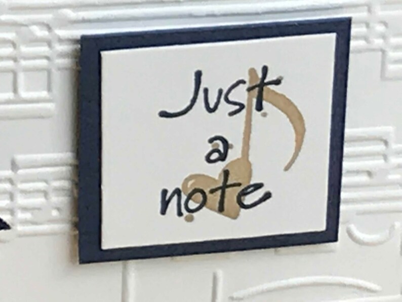 Just a Note Card, Musical Notes Themed Card, Music Themed Note Card - Etsy