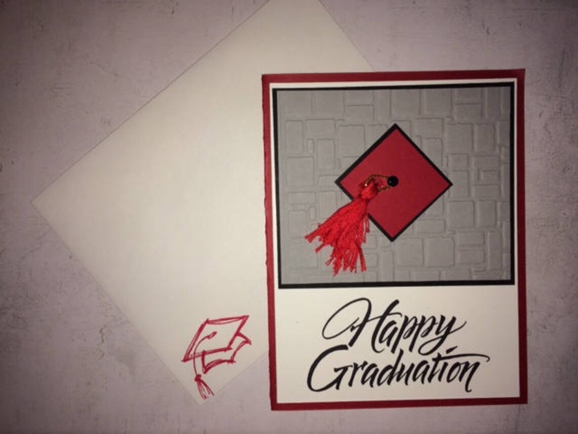 Graduation Card, Happy Graduation Card, School Color Graduation Card ...