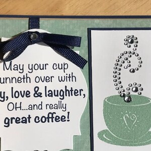 Coffee Themed Note Card, Coffee Note Card - Etsy