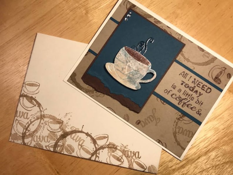 Coffee themed note card inspirational and coffee themed note | Etsy