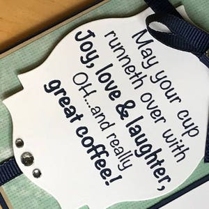 Coffee Themed Note Card, Coffee Note Card - Etsy