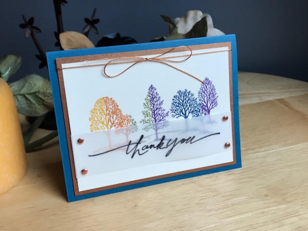 Handmade Tree Thank You Card - Etsy