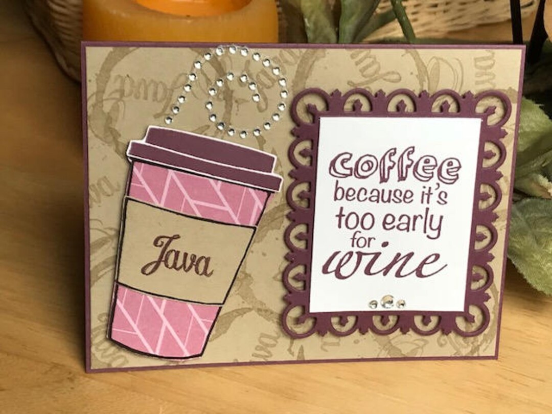 Funny Coffee Themed Note Card - Etsy