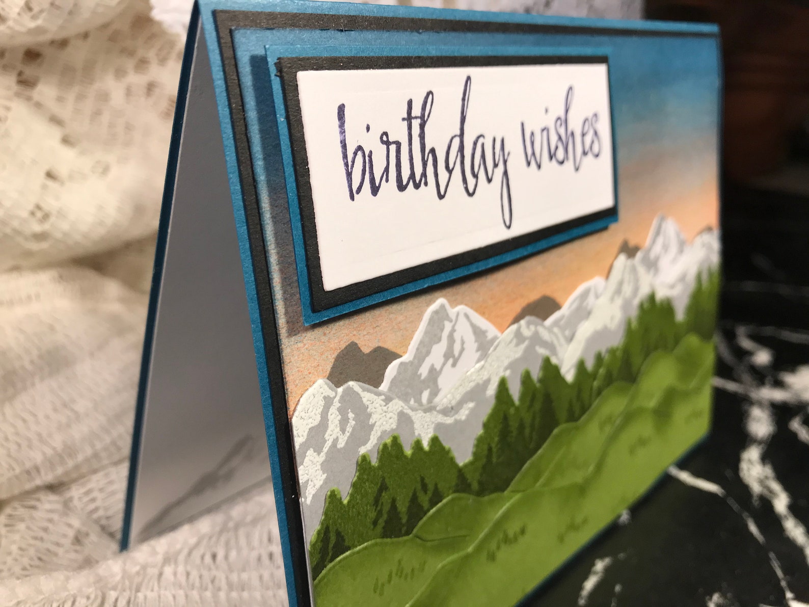 Mountain With Forest Birthday Card - Etsy Canada