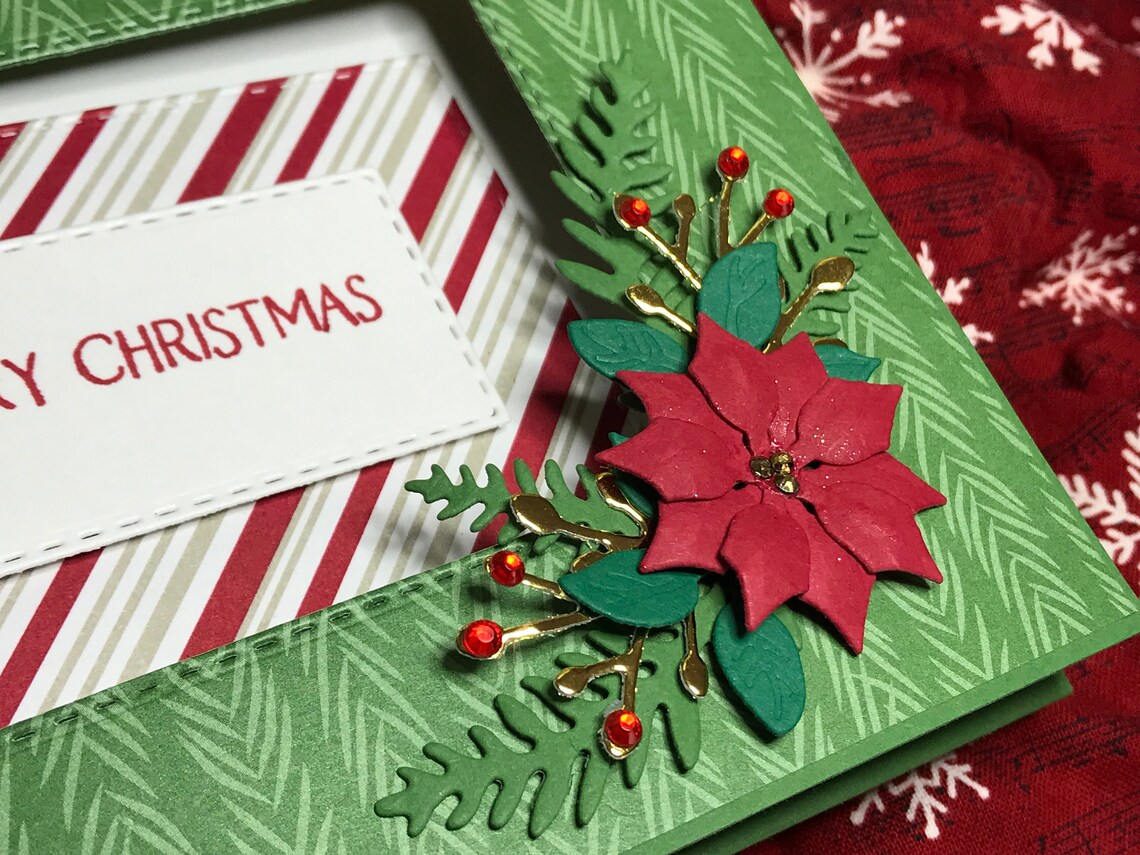 Merry Christmas Fun-fold Card - Etsy