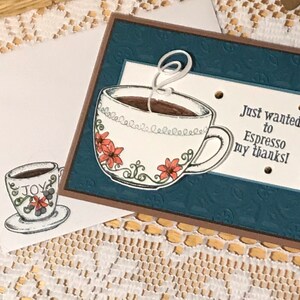 Thank You Card, Espresso My Thanks Card, Coffee Themed Thank You Card ...