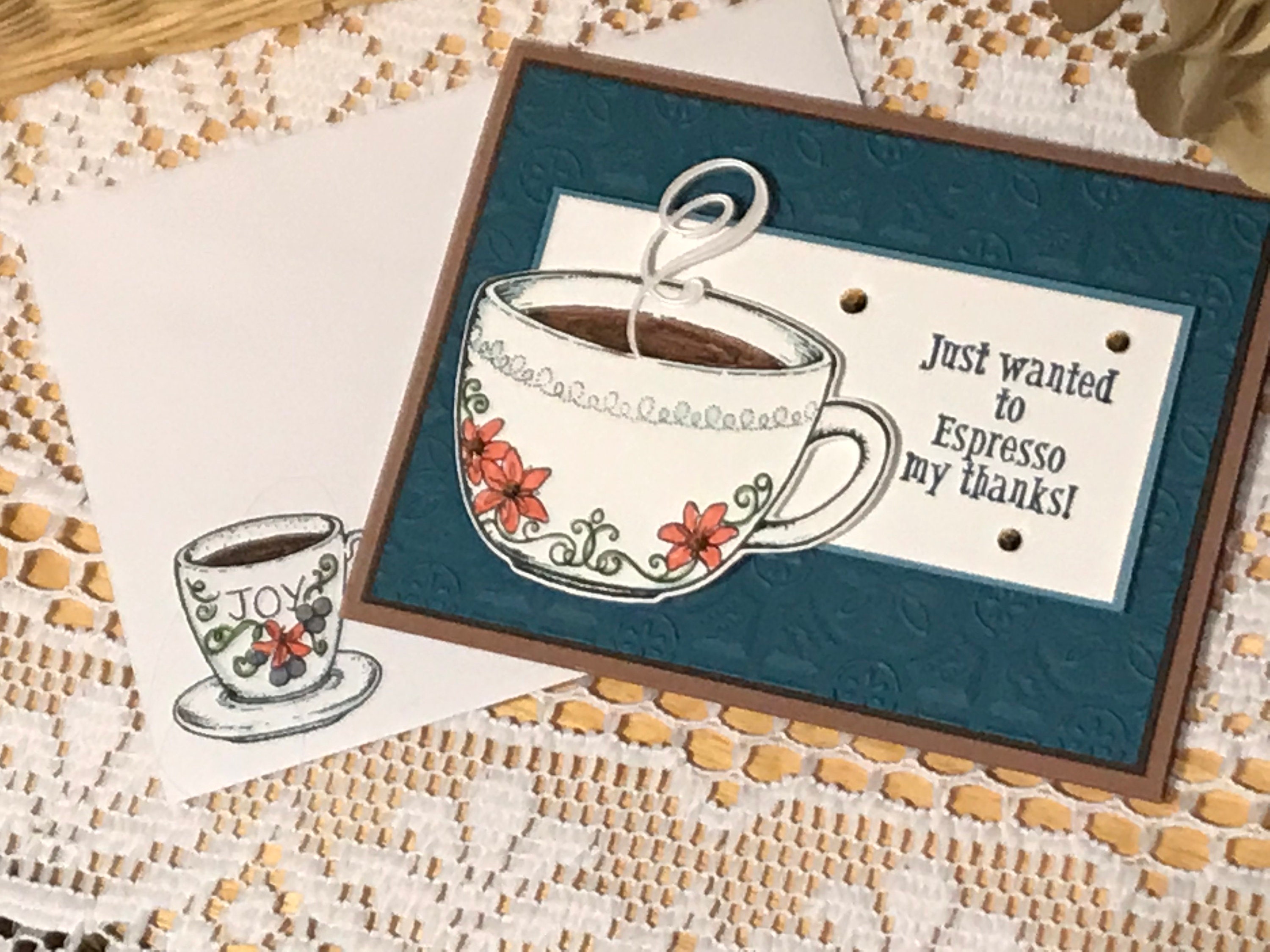 Thank You Card Espresso My Thanks Card Coffee Themed Thank - Etsy