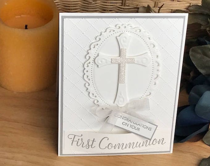 Congratulations on Your First Communion Card - Etsy