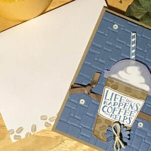 Coffee Themed Note Card - Etsy