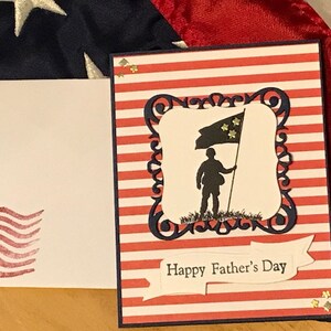 Father's Day Card, Happy Father's Day Card, American Flag Themed Father ...