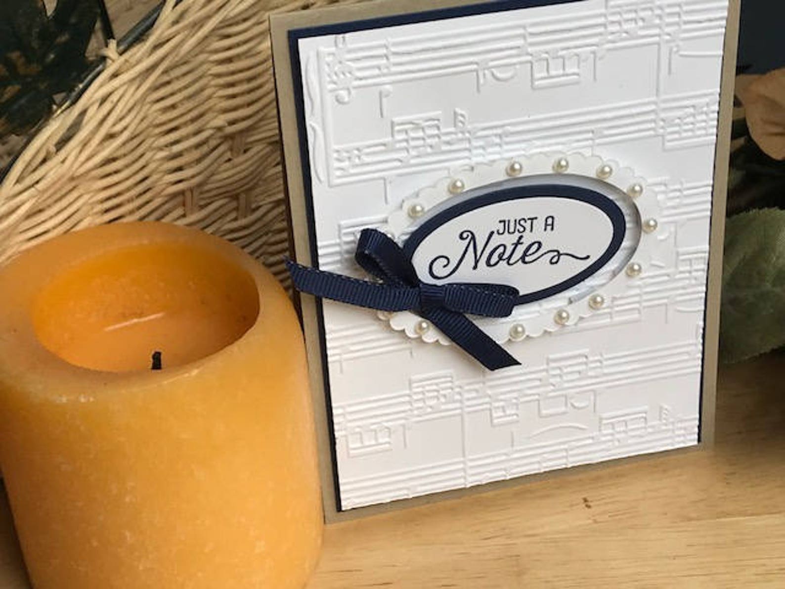 Music Notes Note Card Set Musical Themed Note Card Set Just | Etsy